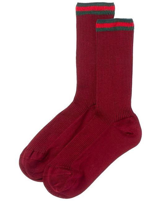 Gucci Web Socks in Red | Lyst UK