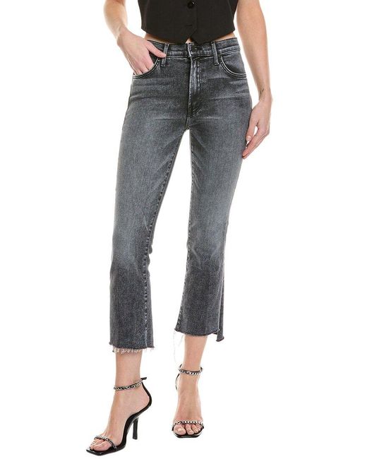 Mother The Insider Crop Step Fray Train Stops Jean in Blue | Lyst