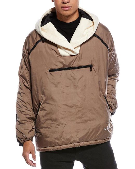 Valentino Caban Color Block Coat in Brown for Men | Lyst UK