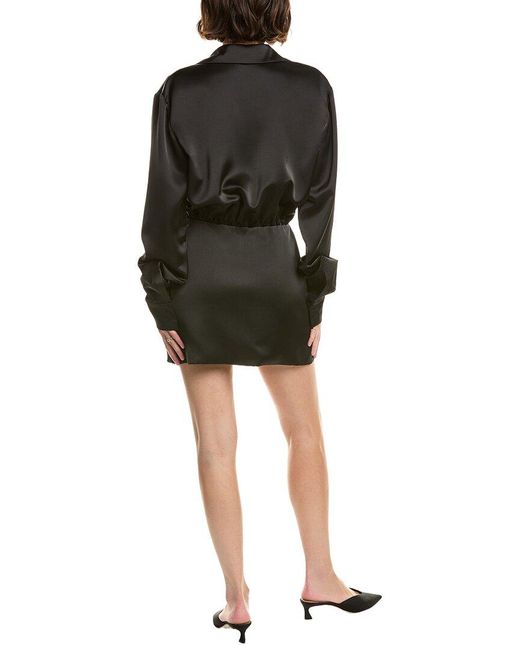 Mach & Mach Karma Flower Mini Dress in Black | Lyst UK