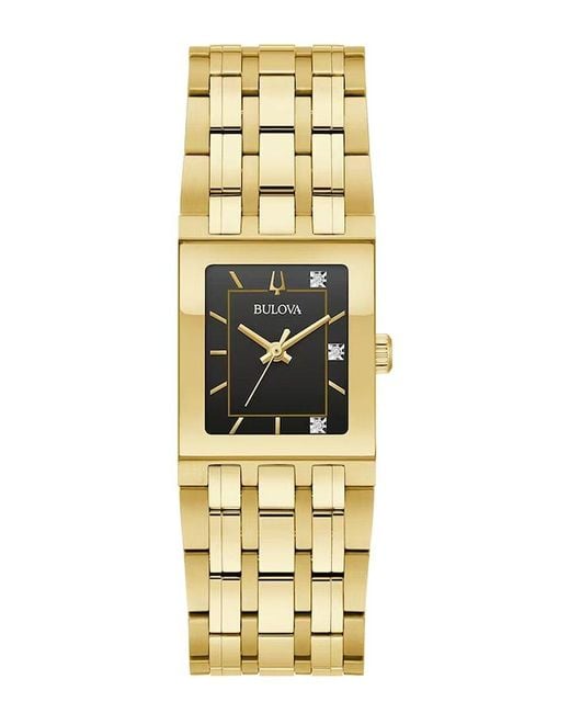 Bulova Marc Anthony Quadra Watch in Metallic | Lyst