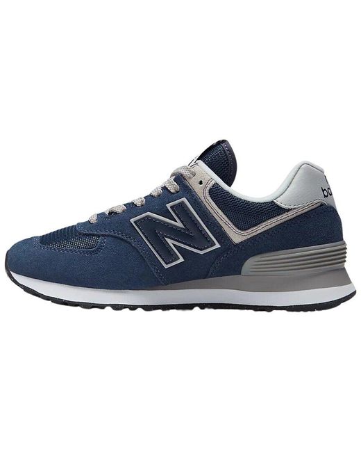 New Balance 574 Core Suede & Mesh Sneaker in Blue | Lyst UK