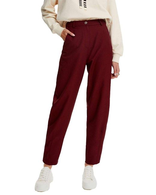 Nocturne High Waisted Boyfriend Jean in Red | Lyst