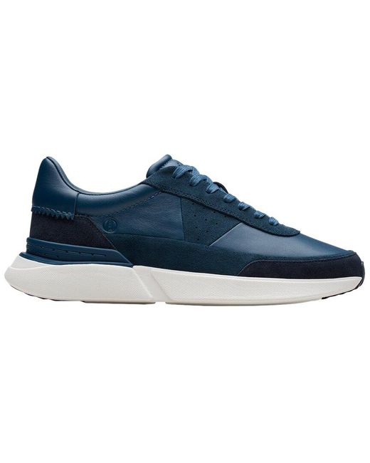Clarks Craft Pace Leather Sneaker in Blue for Men | Lyst UK