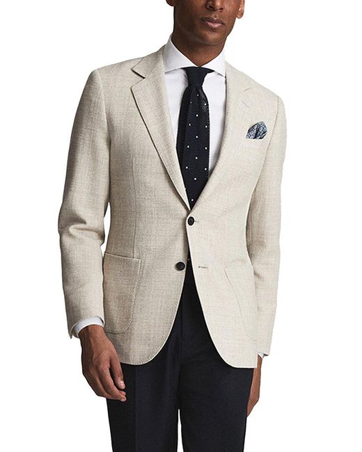 Reiss Attire Wool-Blend Suit Jacket in Natural for Men | Lyst