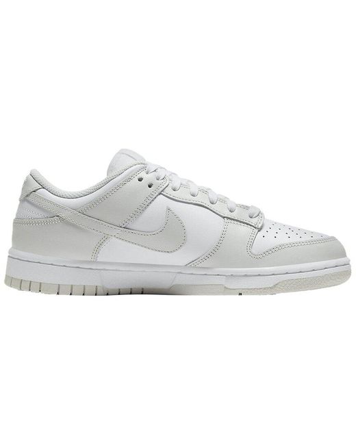 Nike Dunk Low Leather Sneaker in White | Lyst