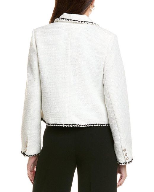 Ellen Tracy Braided Blazer in White | Lyst UK