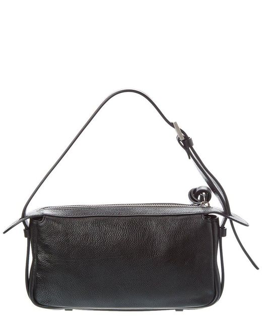Fendi Simply Mini Leather Shoulder Bag in Black | Lyst