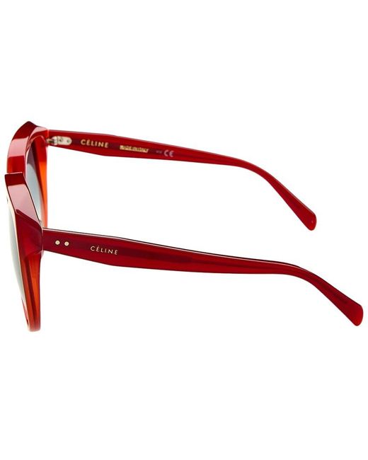 Celine Cl40048F 63Mm Sunglasses in Red | Lyst