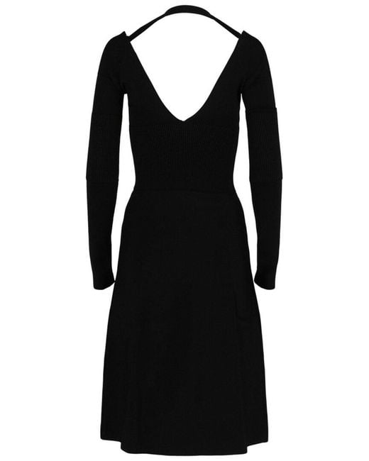 Ferragamo Halter Strap Dress in Black | Lyst UK