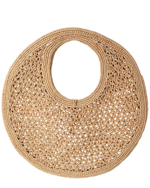 Jacquemus The Spiaggia Raffia Round Circle Bag in Metallic | Lyst