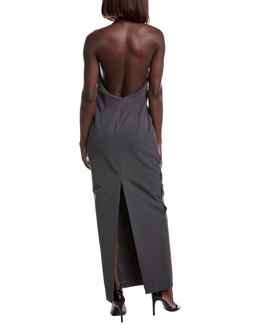 Liv Foster Noami Crepe Gown in Gray | Lyst