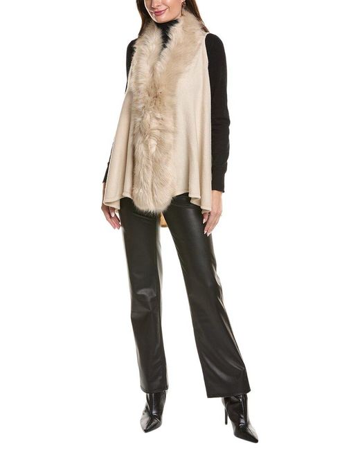 Surell Draped Vest in Natural | Lyst UK