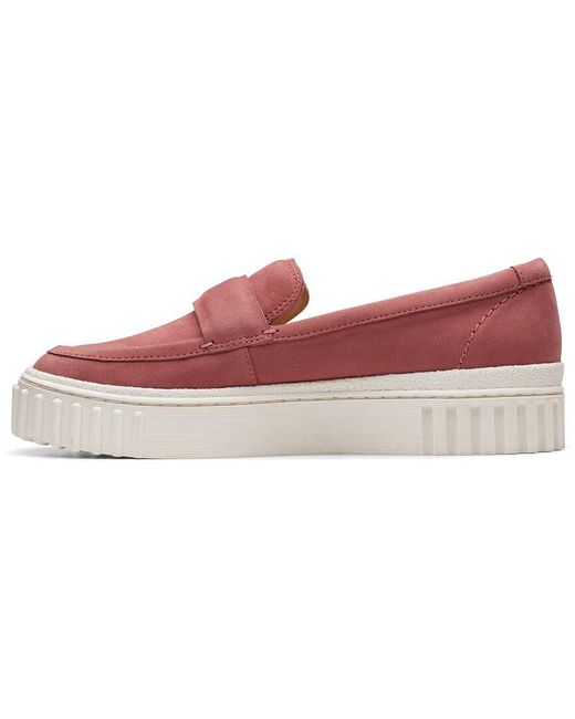 Clarks Mayhill Cove Leather Flat in Pink | Lyst