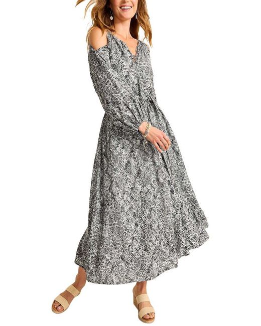 Tommy Bahama Playa Python Maxi Dress in Gray | Lyst