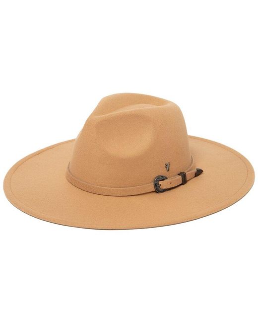 Frye Pinch Crown Fedora in Natural | Lyst UK