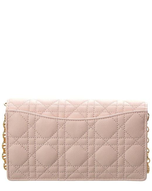 Dior Caro Quilted Leather Crossbody in Pink | Lyst