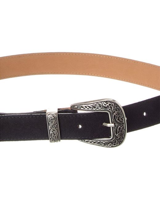 Persaman New York Ivy Suede Belt in Brown | Lyst UK