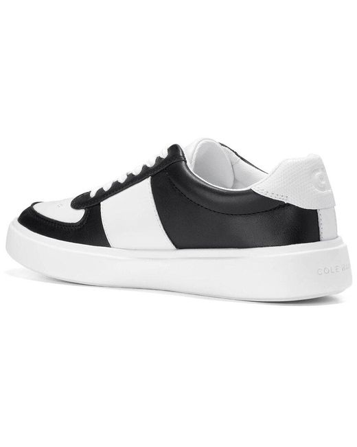 Cole Haan Grand Crosscourt Della Leather Sneaker in Black | Lyst