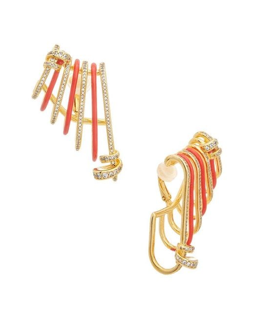 Fendi Filo Ear Cuffs in Metallic | Lyst UK