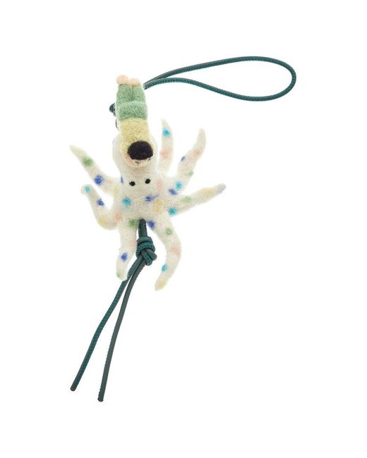 Loewe Octopus Felt & Leather Charm | Lyst
