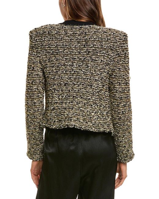 Beulah London Tweed Casual Jacket in Grey | Lyst UK