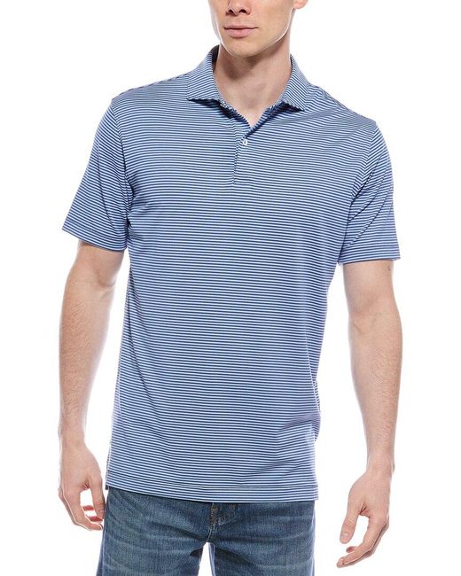 Peter Millar Tempo Performance Mesh Polo Shirt in Blue for Men | Lyst