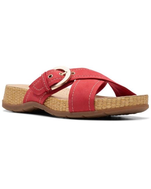 Clarks Reileigh May Leather Sandal in Pink | Lyst