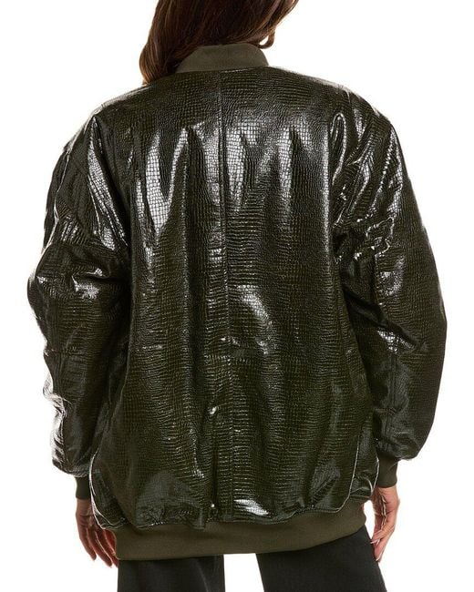 Beulah London Faux Alligator Jacket in Black | Lyst UK