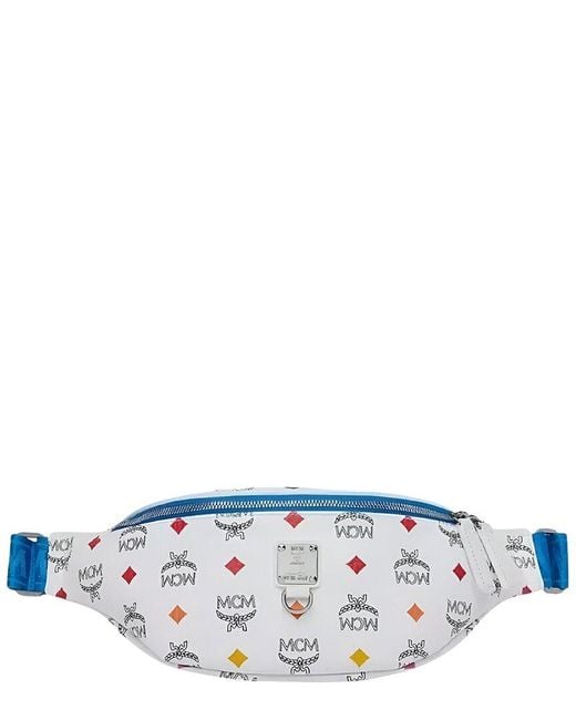 MCM Skyoptic Canvas Belt in White | Lyst