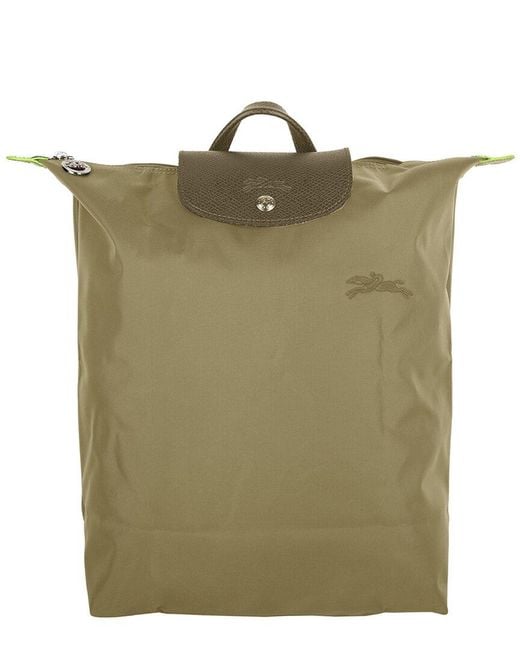 Longchamp Le Pliage Medium Canvas Backpack in Green | Lyst UK