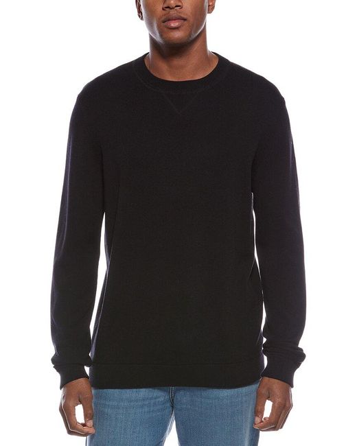 Kier + J Wool-Blend Crewneck Sweatshirt in Black for Men | Lyst UK