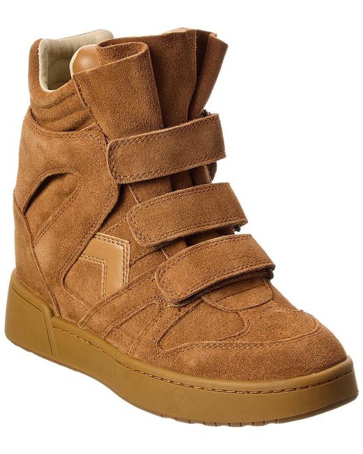 Isabel Marant Im3 Suede Wedge Sneaker in Brown | Lyst