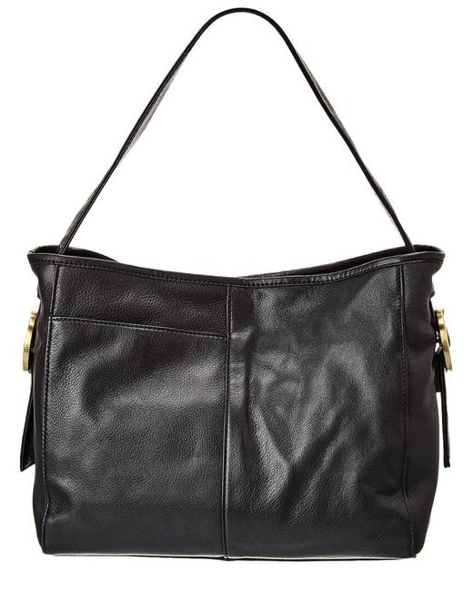 Hobo International Render Leather Shoulder Bag in Black | Lyst