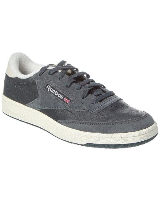 Reebok Club C 85 Leather & Suede Sneaker in Gray for Men | Lyst