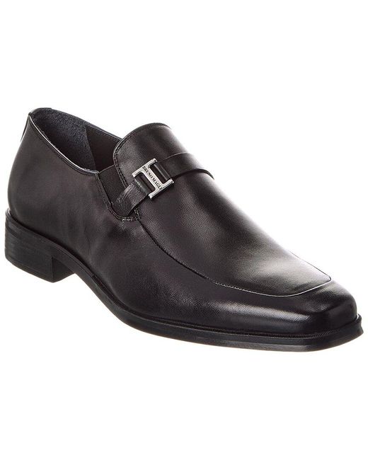 M by Bruno Magli Pivetto Leather Loafer in Black for Men | Lyst