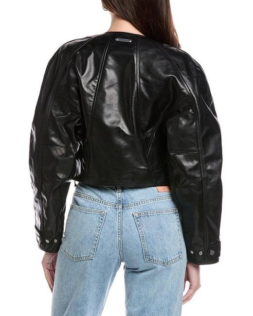 Helmut Lang Articulated Leather Biker Jacket in Black | Lyst UK