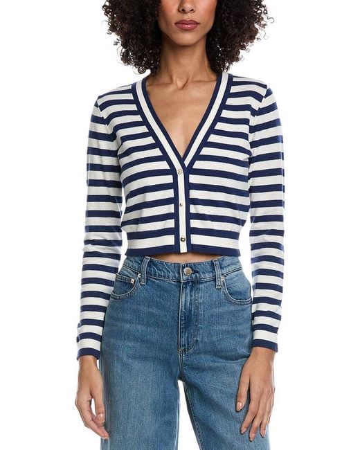 Alice + Olivia Grace Cardigan in Blue | Lyst UK
