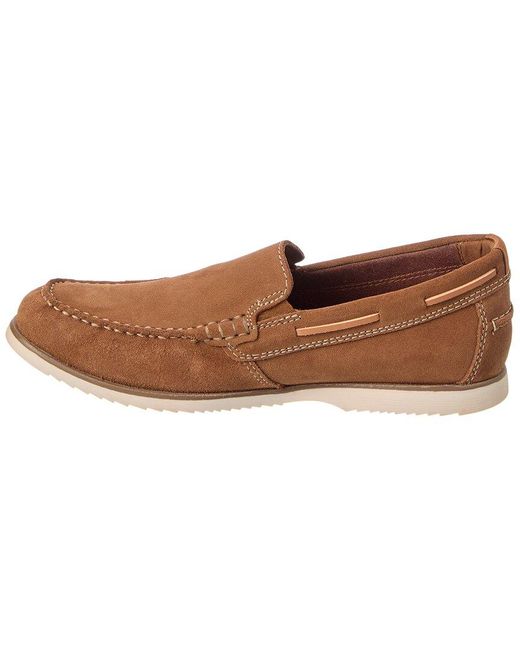 Clarks Collection Noonan Step Suede Boat Shoe in Brown for Men | Lyst UK