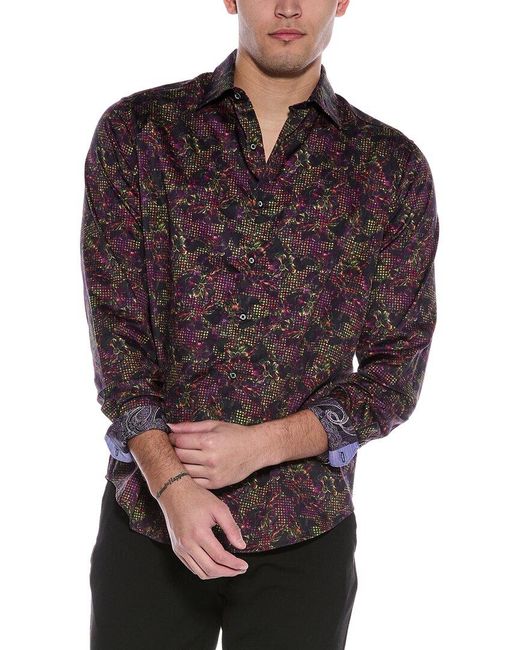 Robert Graham Cameron Classic Fit Woven Shirt in Red for Men | Lyst UK