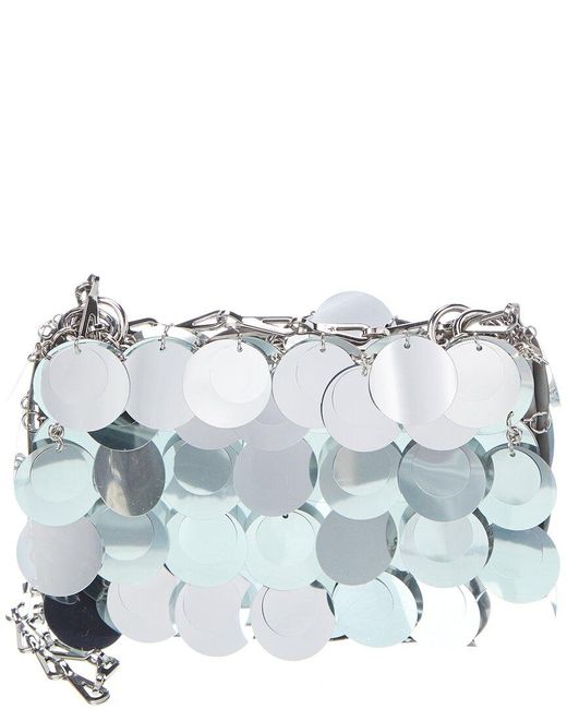 Rabanne Paco Rabbane Sparkle Nano Shoulder Bag in Grey | Lyst UK