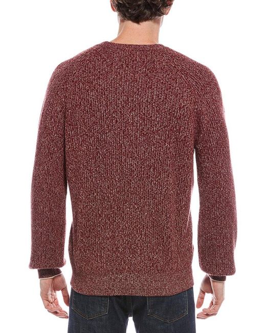 Brunello Cucinelli Wool, Cashmere, & Silk-Blend Crewneck Sweater in Red ...