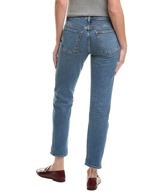 FRAME Frame The Borrowed Famous Straight Leg Jean in Blue | Lyst UK