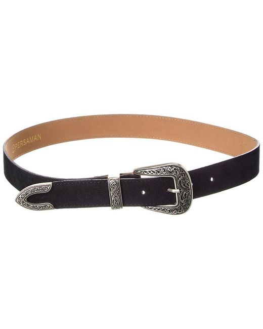 Persaman New York Ivy Suede Belt in Brown | Lyst UK