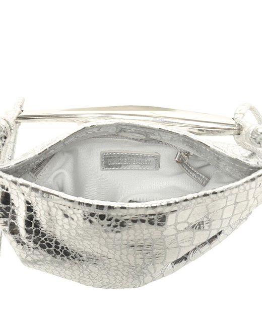 Walter Baker Hazel Mini Woven Leather Hobo in White | Lyst