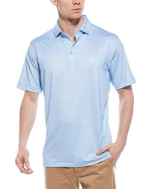 Peter Millar Vega Performance Jersey Polo Shirt in Blue for Men | Lyst