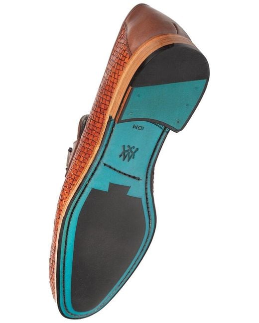 Mezlan Salva Leather Slip-On in Brown for Men | Lyst