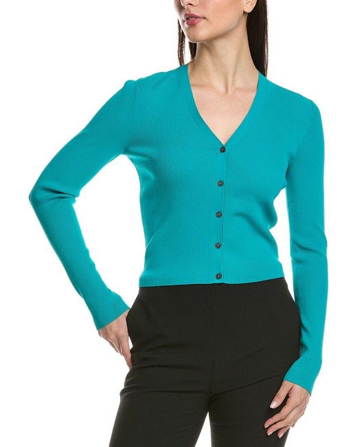 Theory Crop Cardigan in Blue | Lyst