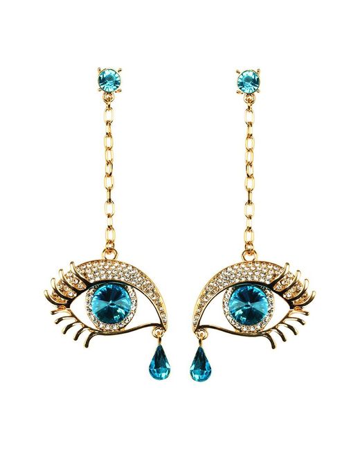 Eye Candy La Luxe Collection Crystal Eye My Earrings In Metallic Save 4 Lyst Canada