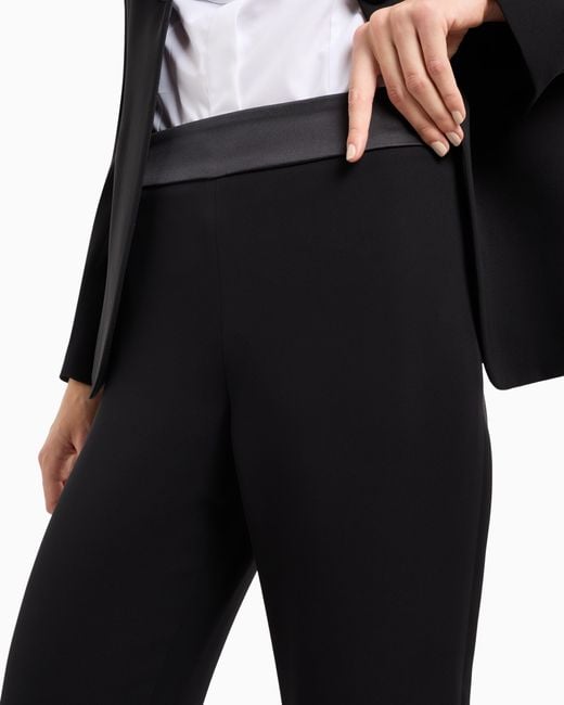 Giorgio Armani Pure Silk Crêpe Tuxedo in Black | Lyst